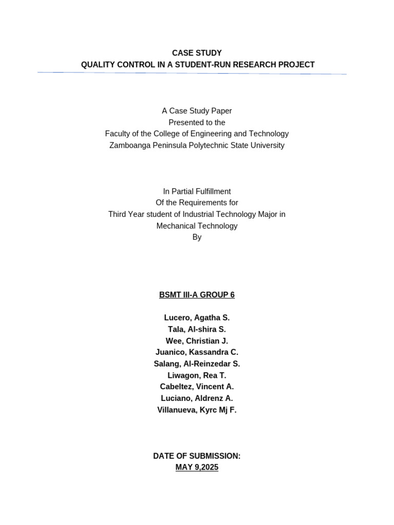 Case Study BSMT 3 A Group 6 | PDF | Data | Statistics