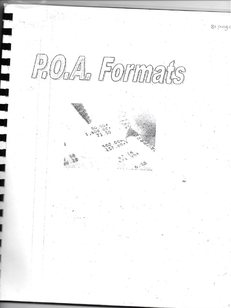 Poa Format Book | PDF