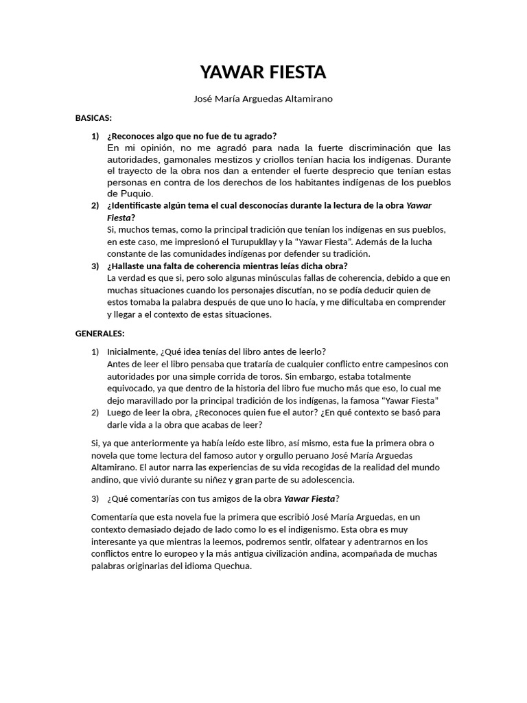 Yawar Fiesta | PDF