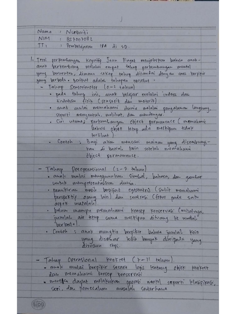 Tt1 Ipa Nurbaiti 857007082 | PDF