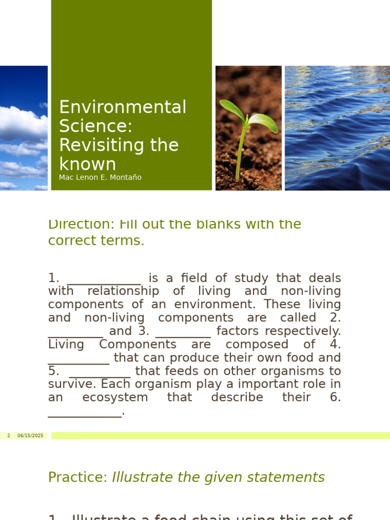 Environmental Science Review | PDF | Nitrogen | Earth Sciences