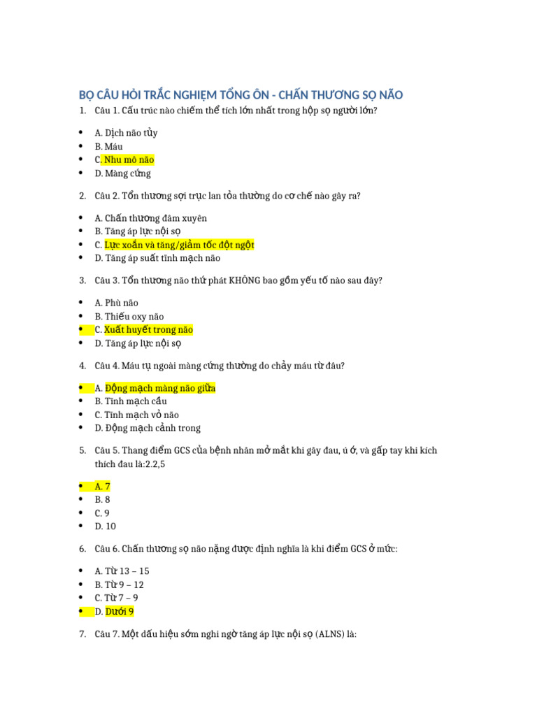 ÔN TẬP CTSN | PDF