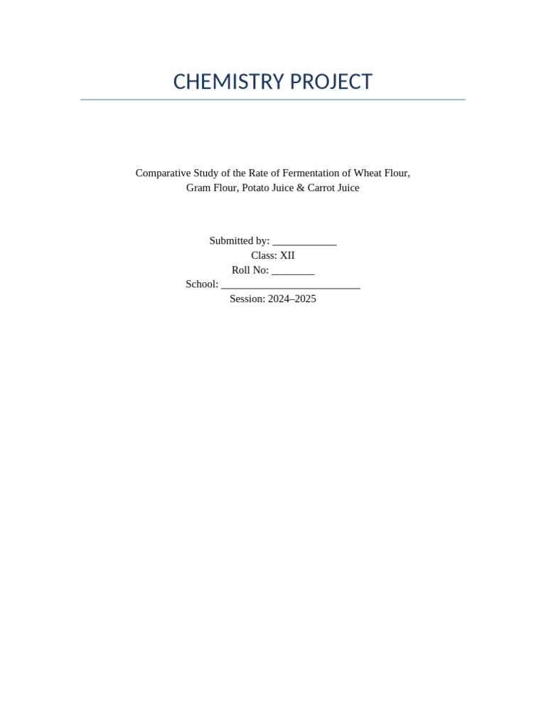 Rate of Fermentation Study: Flours & Juices | PDF | Yeast | Fermentation