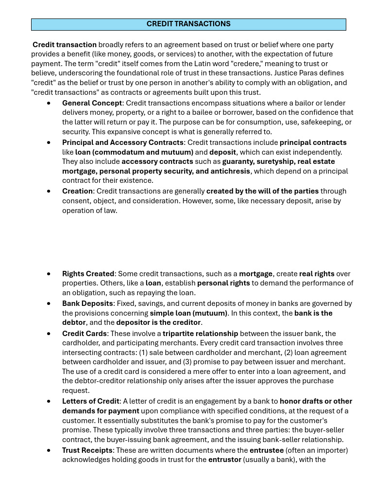 Credit Transactions 3172025 | PDF | Loans | Credit Card
