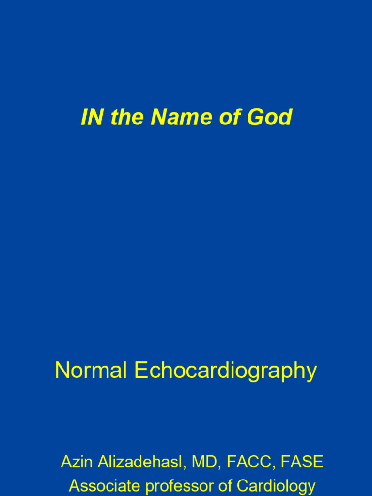 Normal Echocardiography | PDF