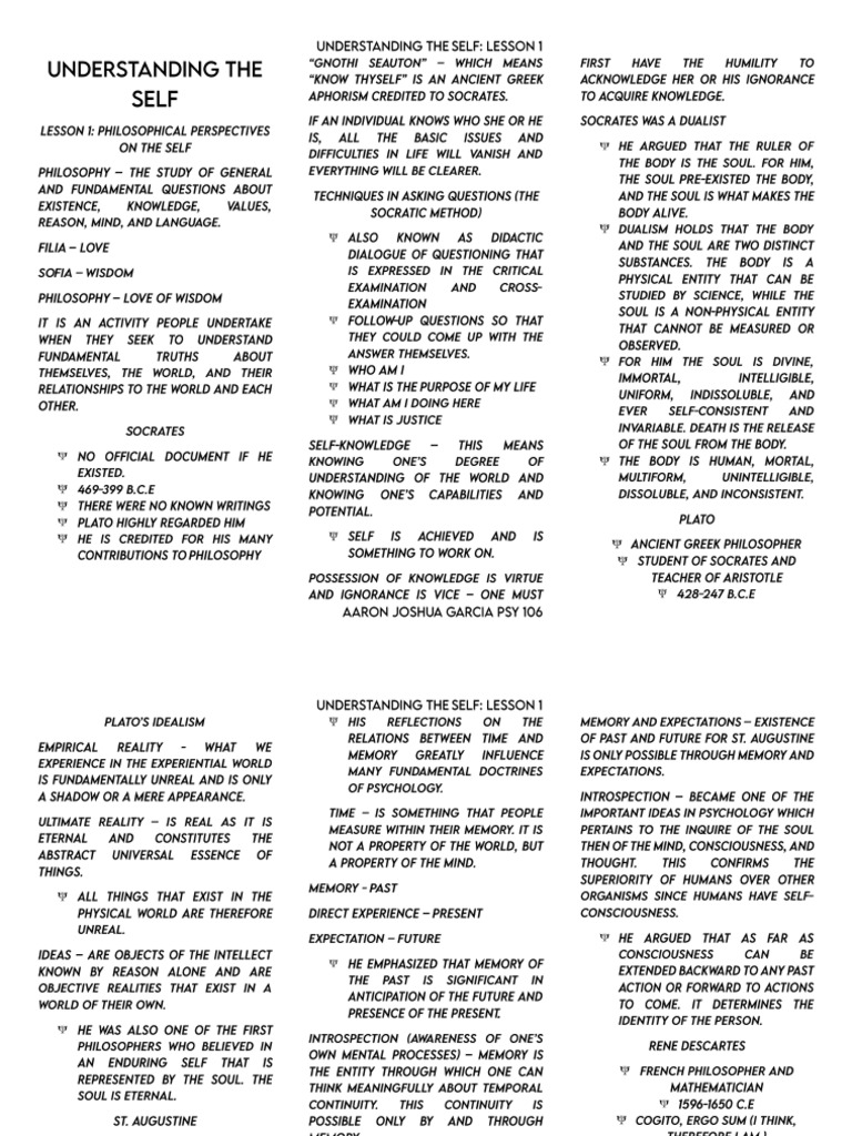 Understanding The Self 1 ROR | PDF