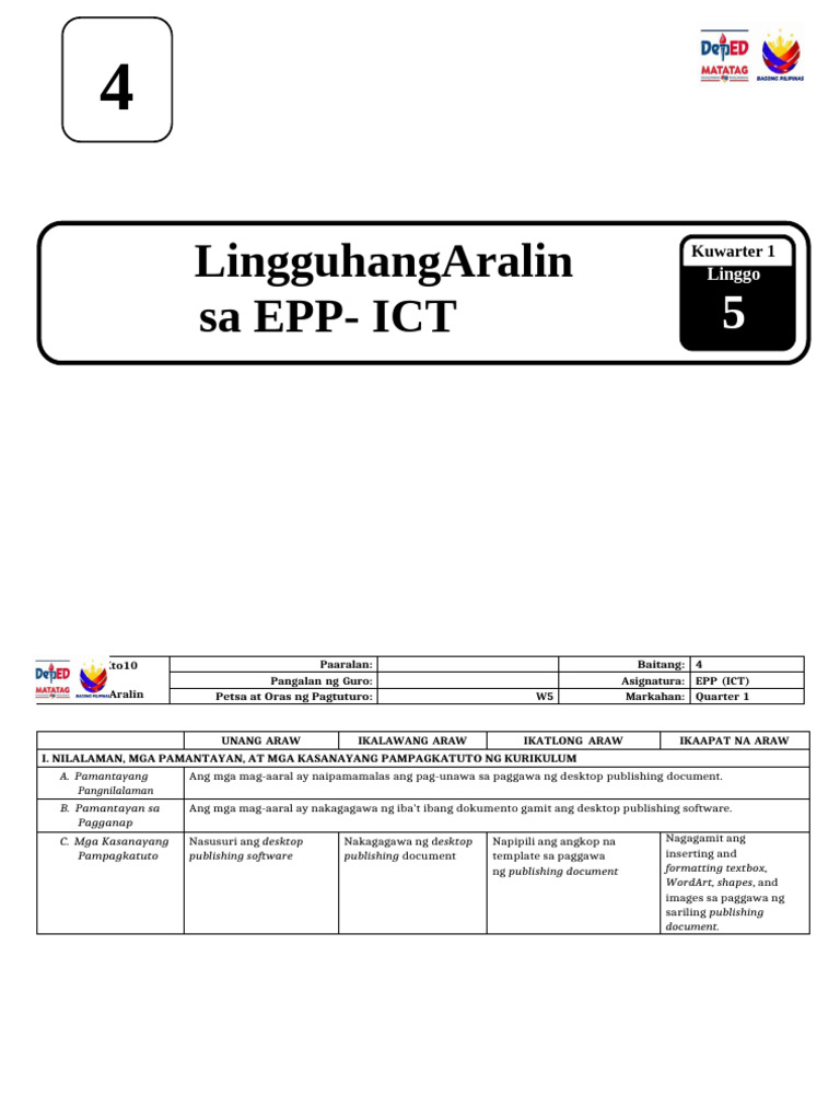Le Epp 4 q1 Week5 Final | PDF