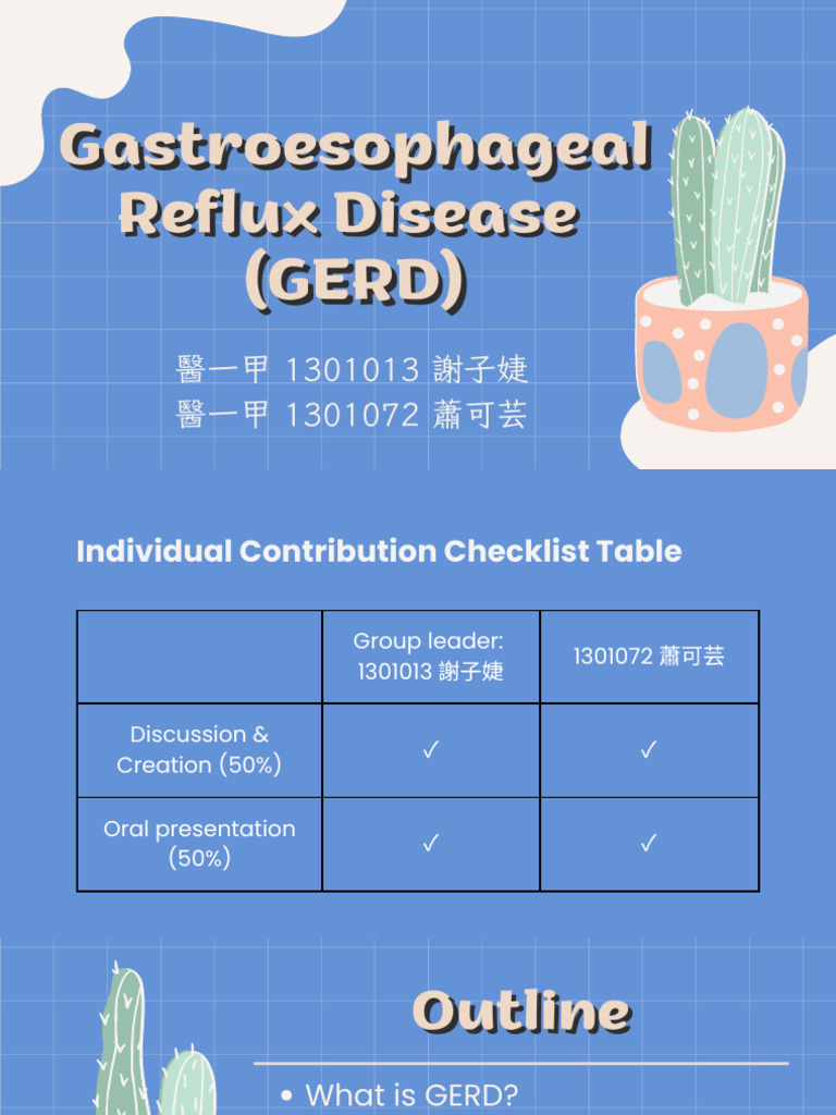 Gastroesophageal Reflux Disease (GERD) PDF | PDF | Gastroesophageal ...