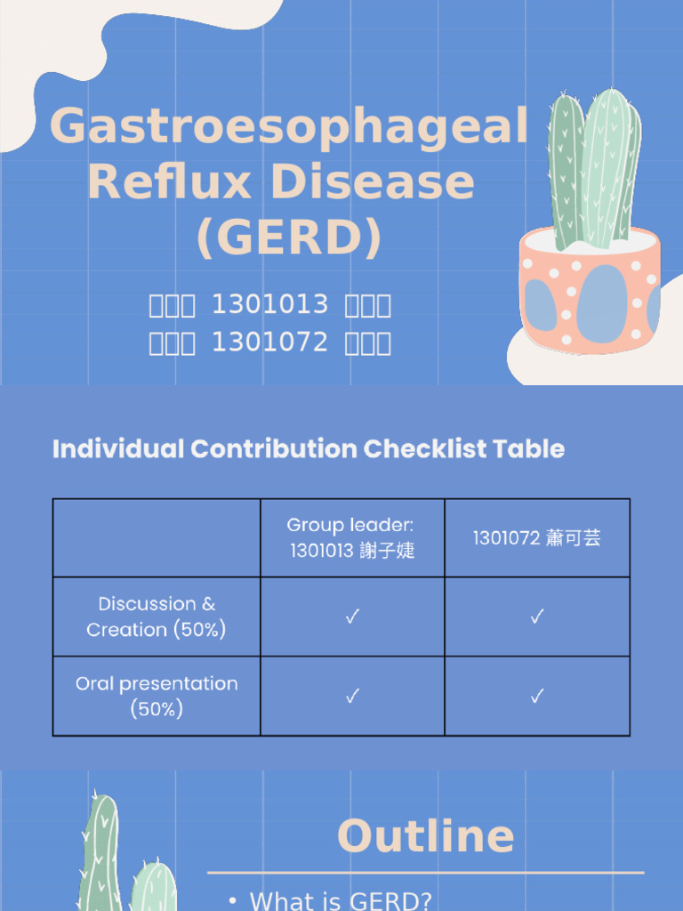 Gastroesophageal Reflux Disease (GERD) | PDF | Gastroesophageal Reflux Disease | Esophagus