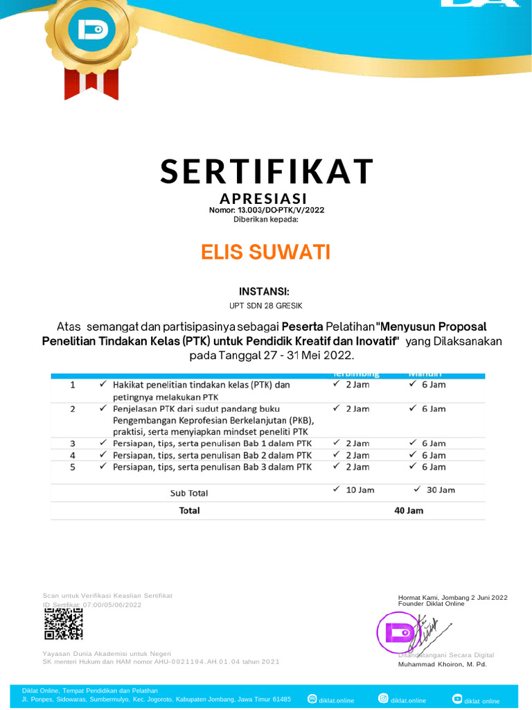 Sertifikat 57a | PDF