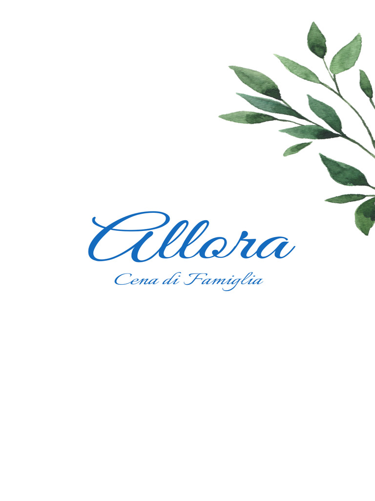 Allora Menu (Infographics) PDF | PDF