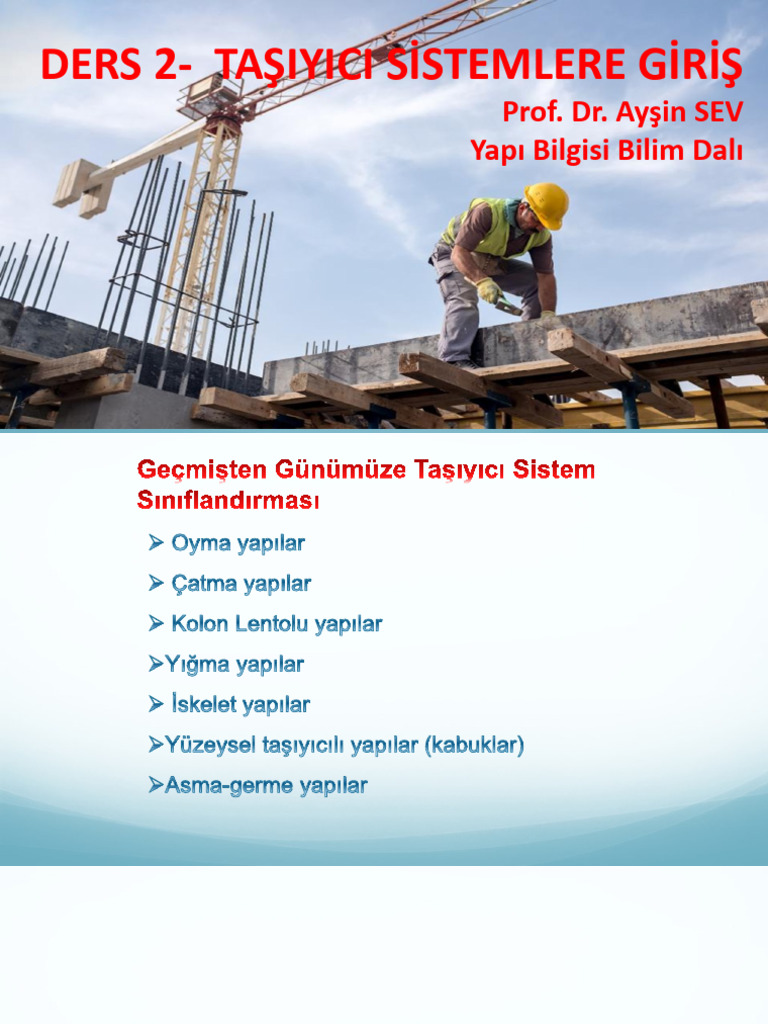DERS 2-Taşıyıcı Sistem Kavramı | PDF