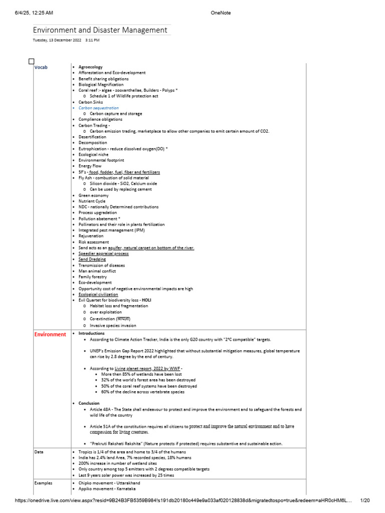 Environment and Disaster Management Insights | PDF | Climate Change ...