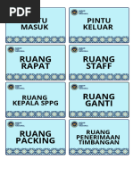 Label Ruangan SPPG | PDF