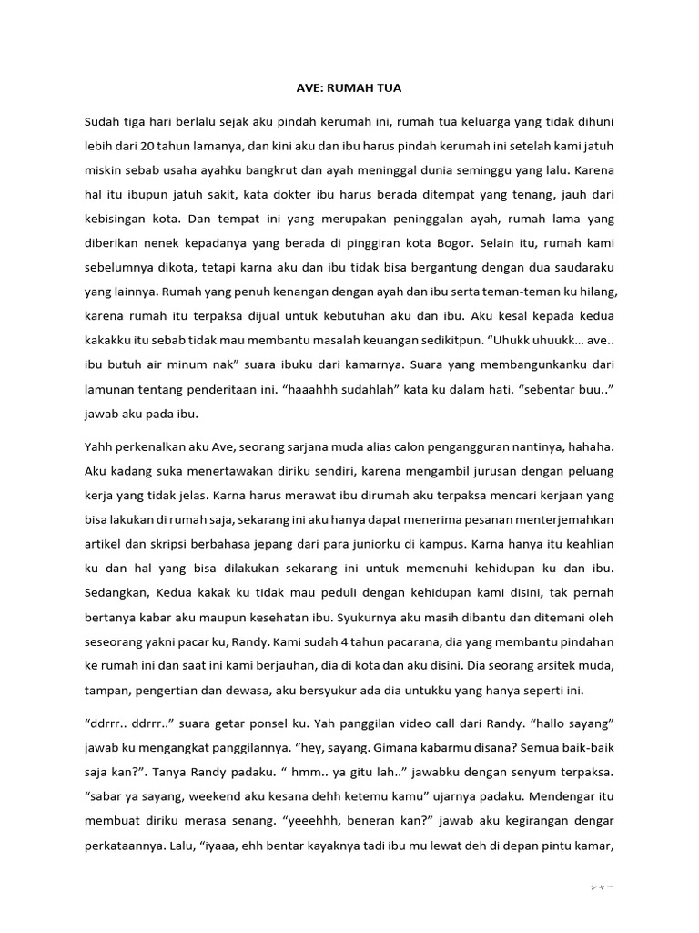 AVE RUMAH TUA - Syahri Ramadhani Dwi Putri | PDF