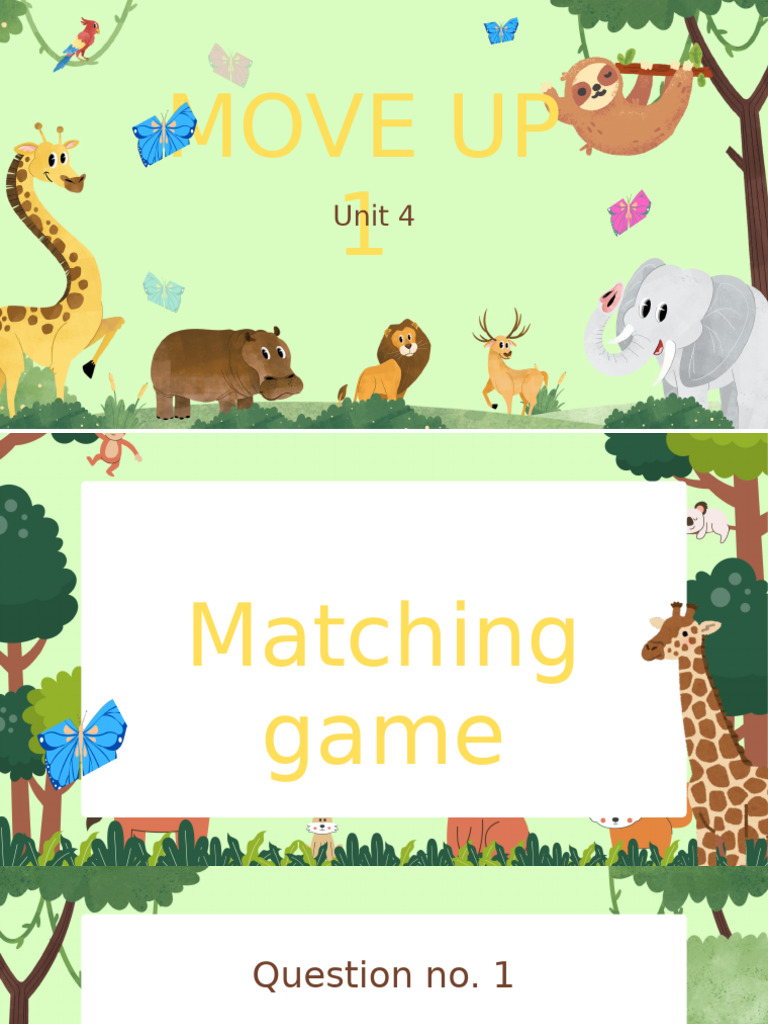 Green and Brown Cute Playful Illustrative Guess The Animal Game ...