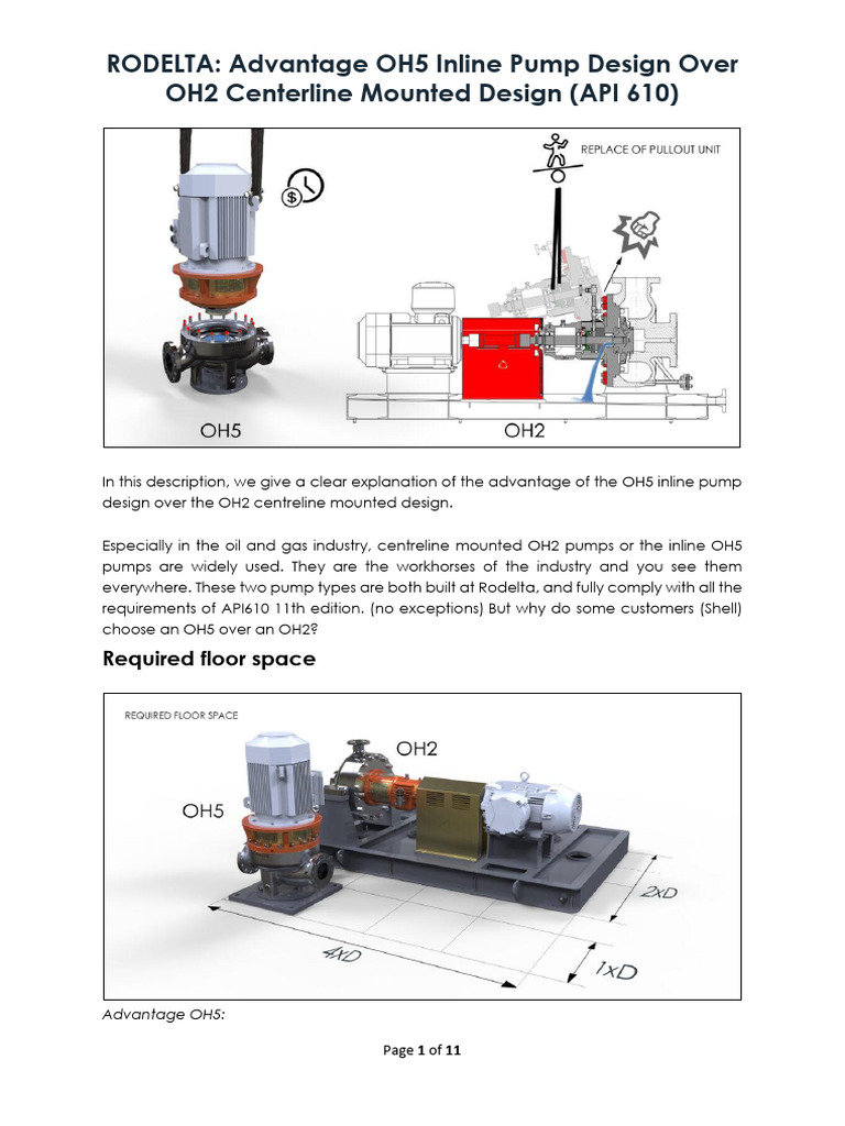 Advantage OH5 Inline Pump Design Over OH2 Centerline Mount | PDF | Pump ...