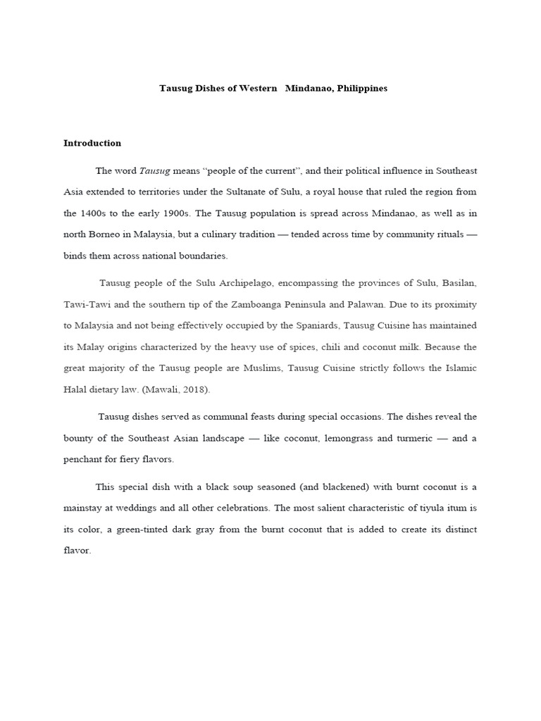 Tausug Dishes of Western Mindanao Philippines PDF Free | PDF | Foods ...