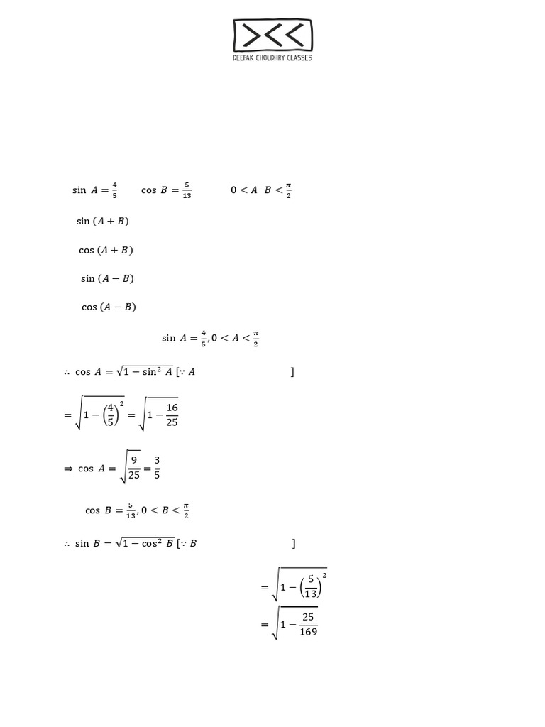 Xi M - Trignometric Functions - A2-Solutions | PDF