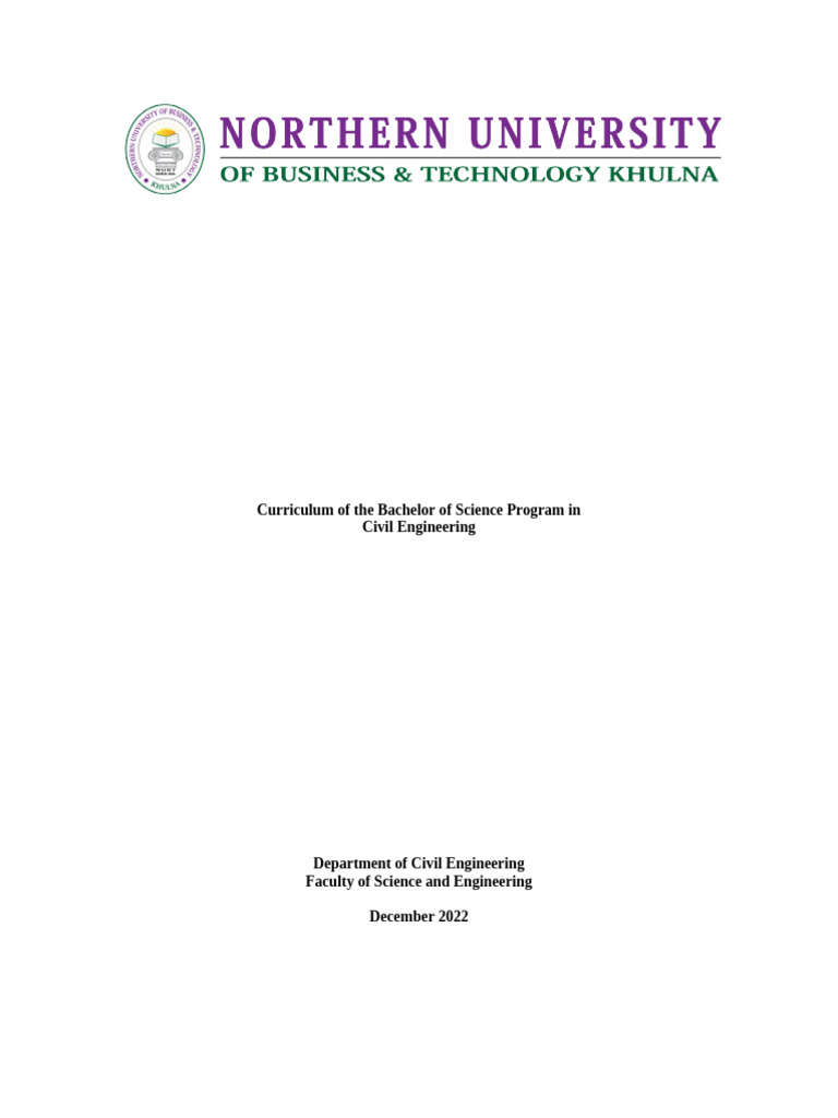 CE Syllabus Nubtk Final 2022 | PDF | Engineering | Curriculum