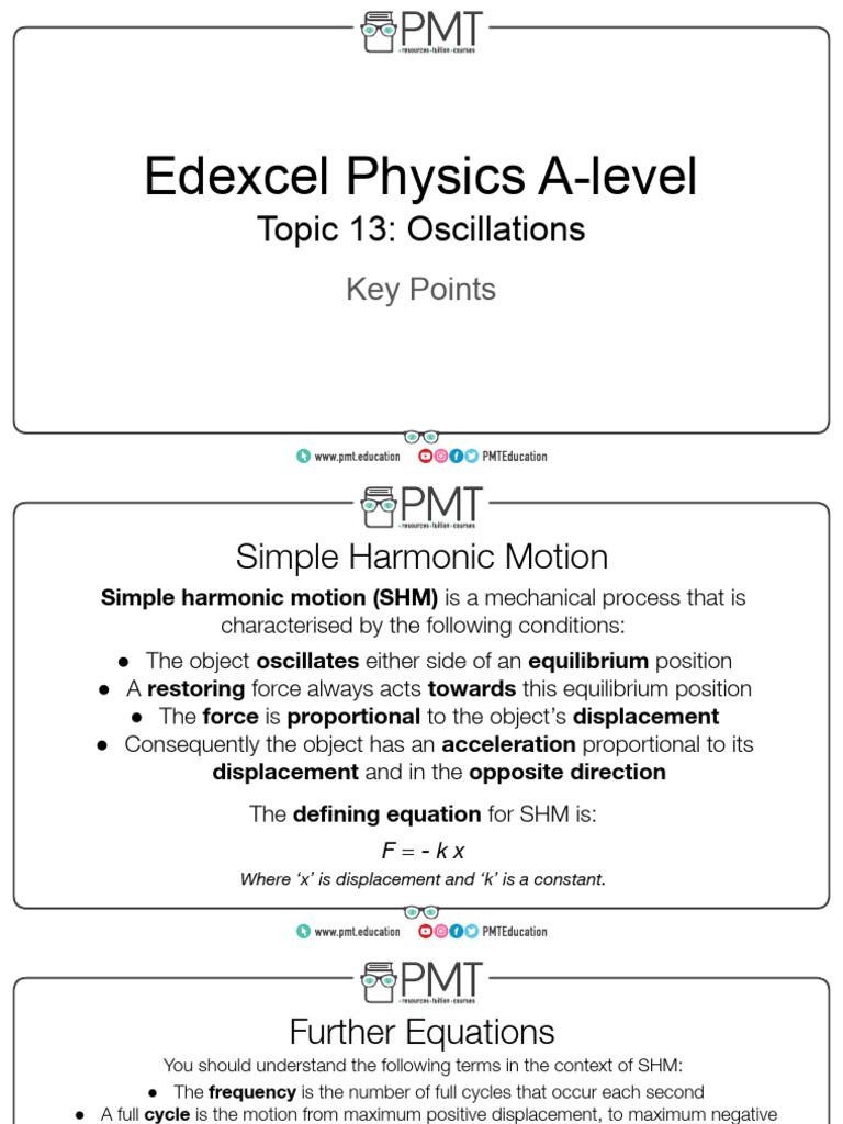 A-level Physics: Understanding Oscillations | PDF | Oscillation | Resonance