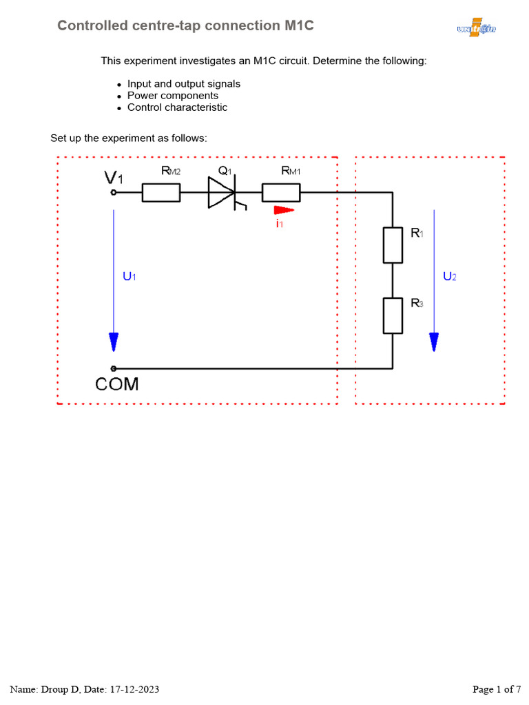 Controlled Centre-Tap Connection M1C | PDF | Phase (Waves) | Electrical ...
