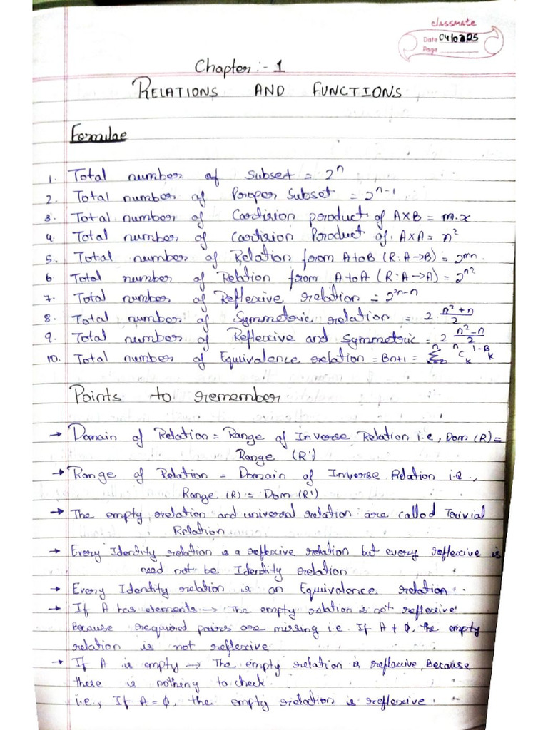 Relations and Functions Introduction | PDF