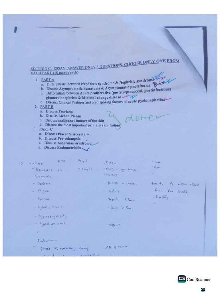 Pathology Final Revision Questions | PDF
