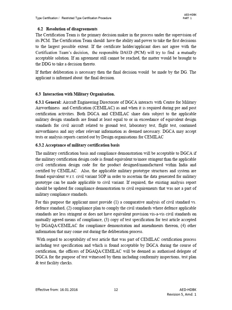 Type Certification Procedures Overview | PDF | Aviation