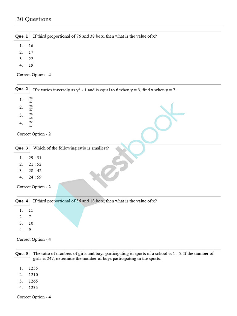 Ratio Proportion English | PDF | Mathematics