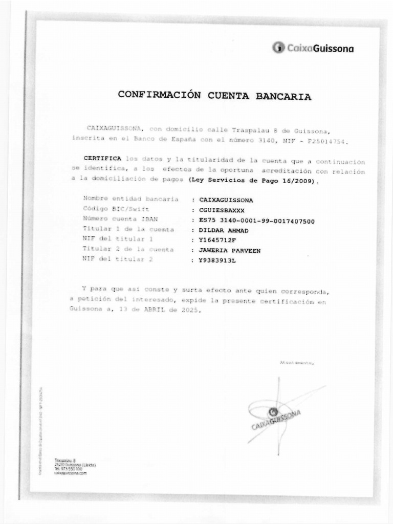 DILDAR AHMED (2) Certificado Gouissa Lank | PDF