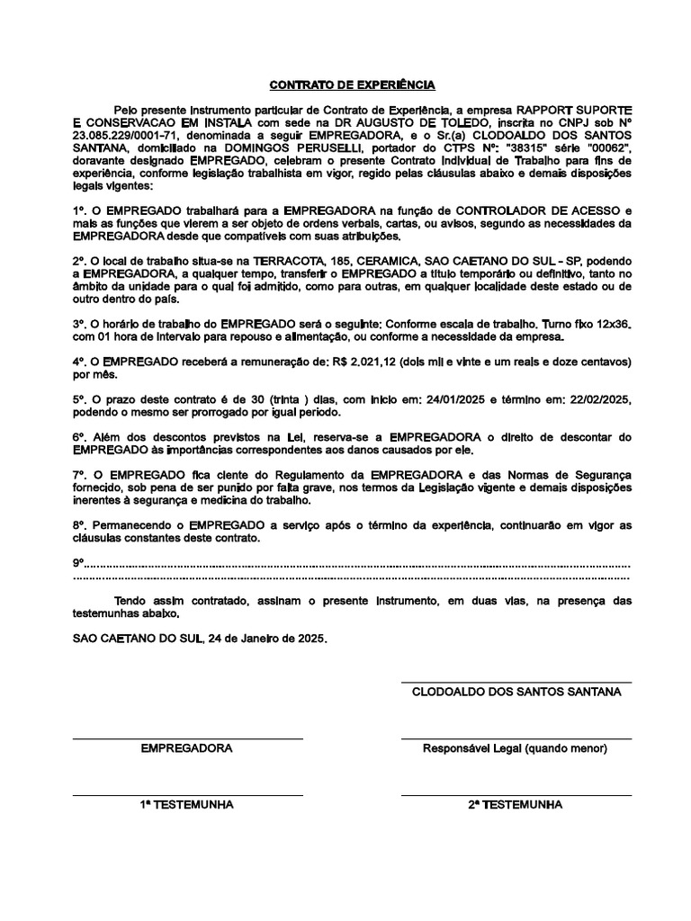 1 Contrato Clodoaldo PDF | PDF