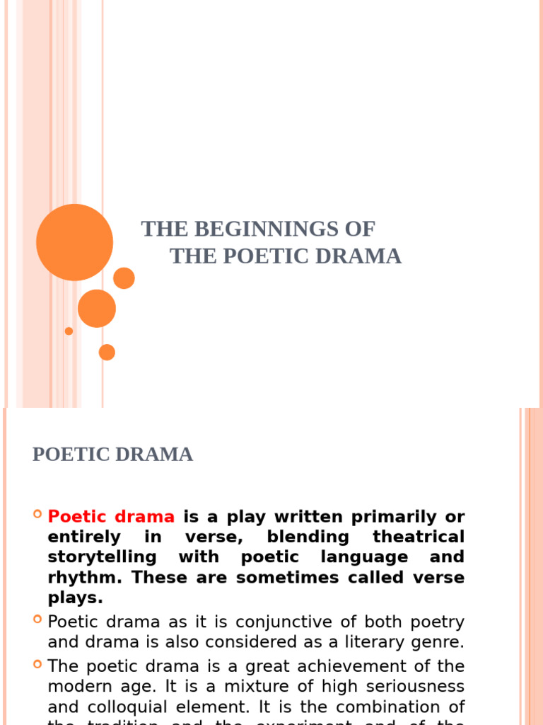 The Beginnings of Poetic Drama | PDF | Poetry | William Shakespeare