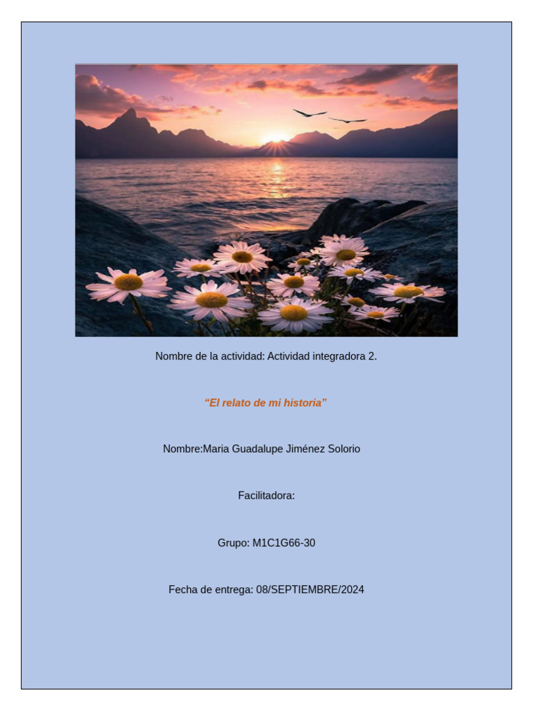 El Relato de Mi Historia Actividad Integrador 2 | PDF