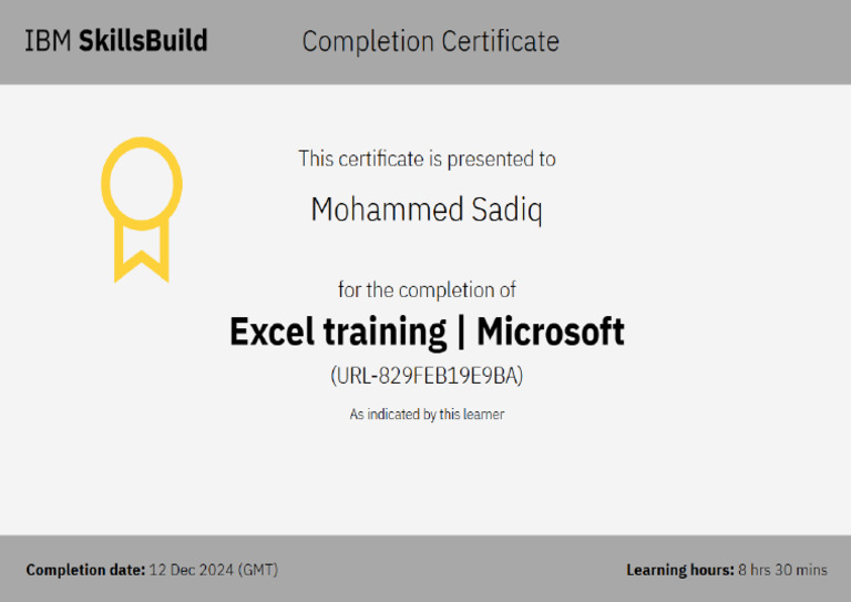 Ibm Certificate | PDF