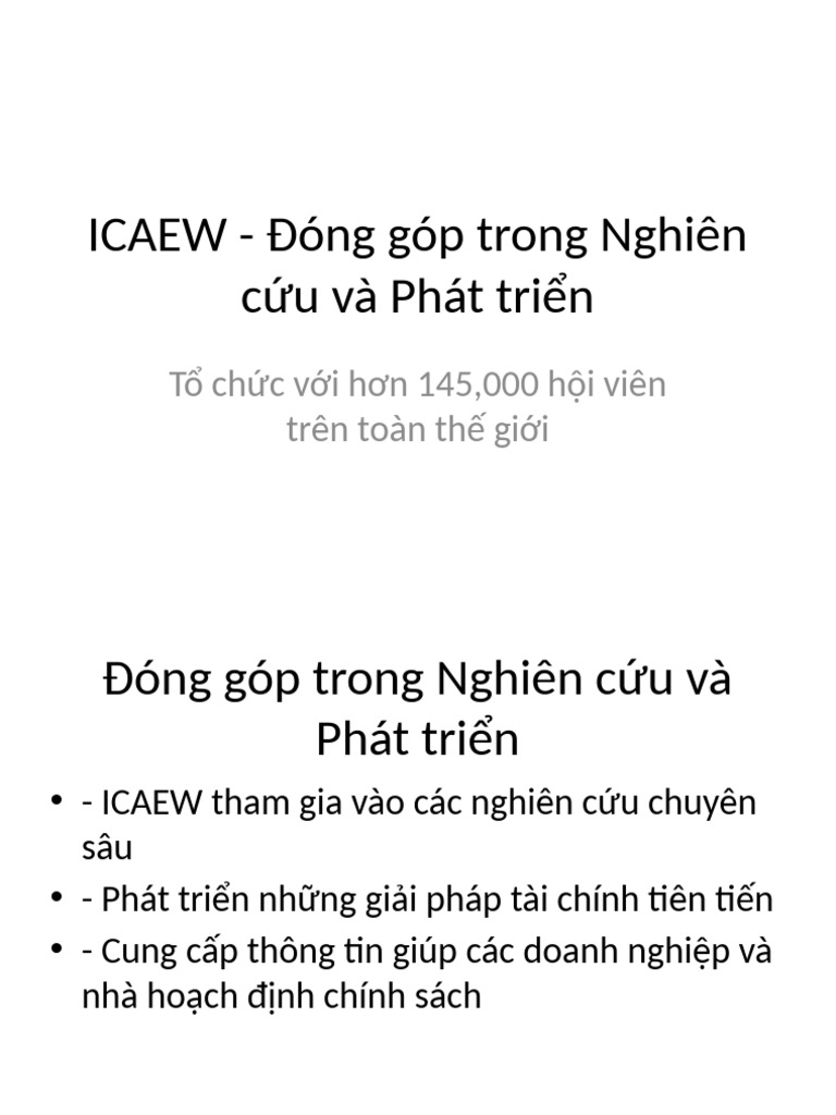 ICAEW Presentation | PDF