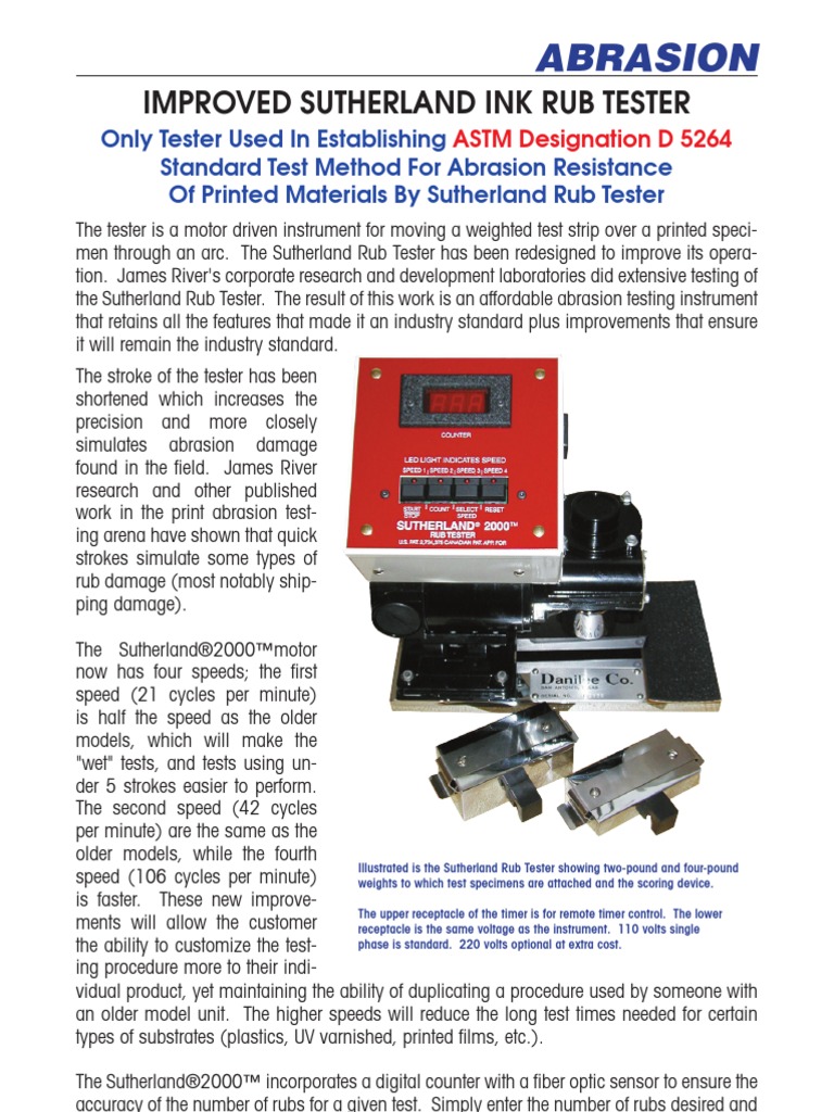Sutherland Rub | PDF | Wear | Industries
