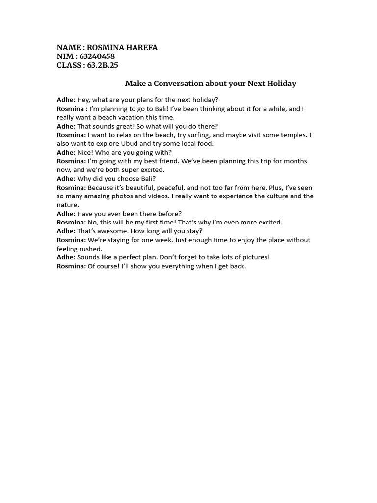 Tugas Bhs Inggris (Rosmina Harefa 63240458) | PDF