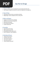 Say No To Drugs Poster | PDF