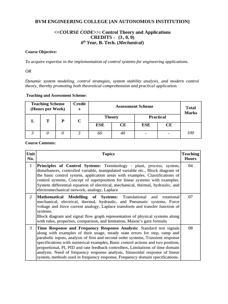 Control Theory and Applications - 2025 | PDF | Control Theory | Applied ...