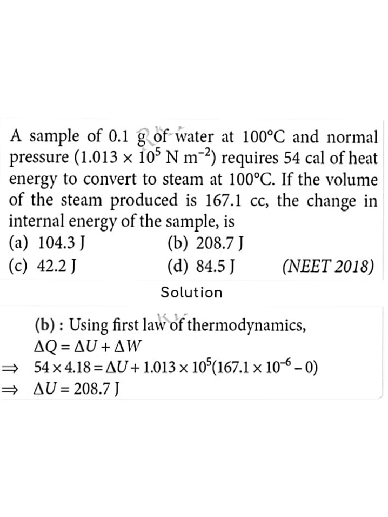 Thermodynamics Physics Worksheet | PDF