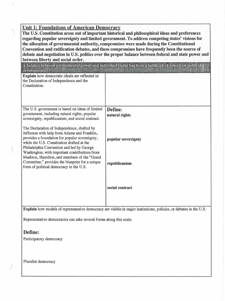 Unit 1 Review Packet | PDF