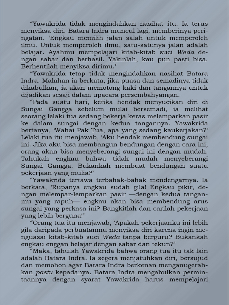 "Kisah Yawakrida dan Pelajaran Ilmu" | PDF