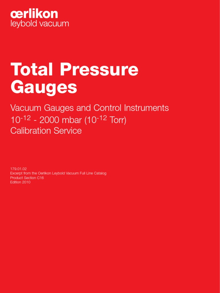 Gauges Pdf Pressure Measurement Vacuum