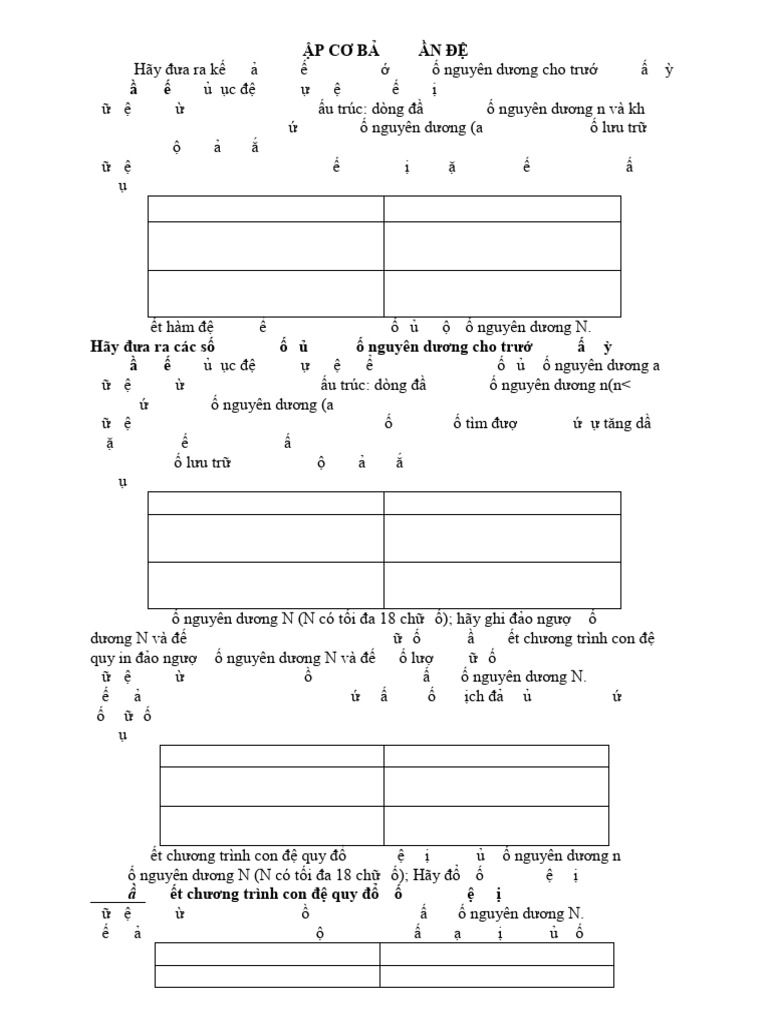 1.bai Tap Luyen Tap Co Ban | PDF