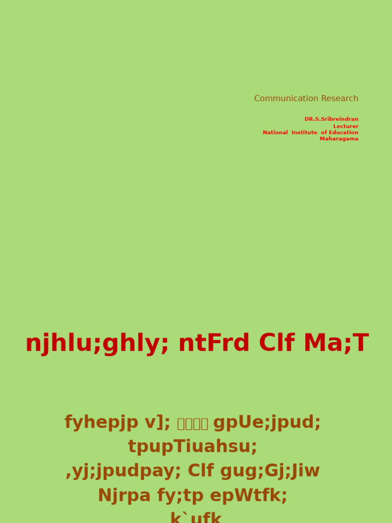 Communication Research | PDF | Communication