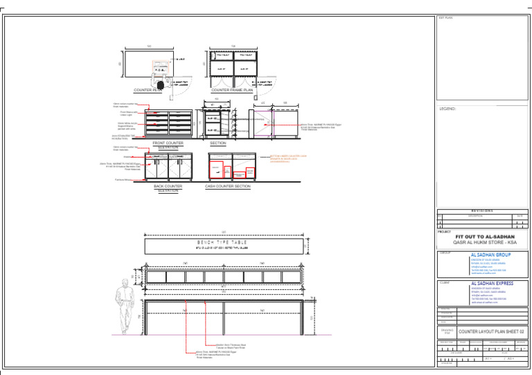 Ar-008 (Counter Layout Plan Sheet 02) | PDF | Cabinetry
