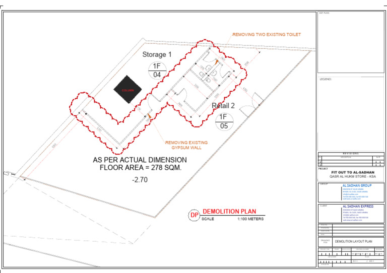 Demolition Plan for Al-Sadhan Store | PDF