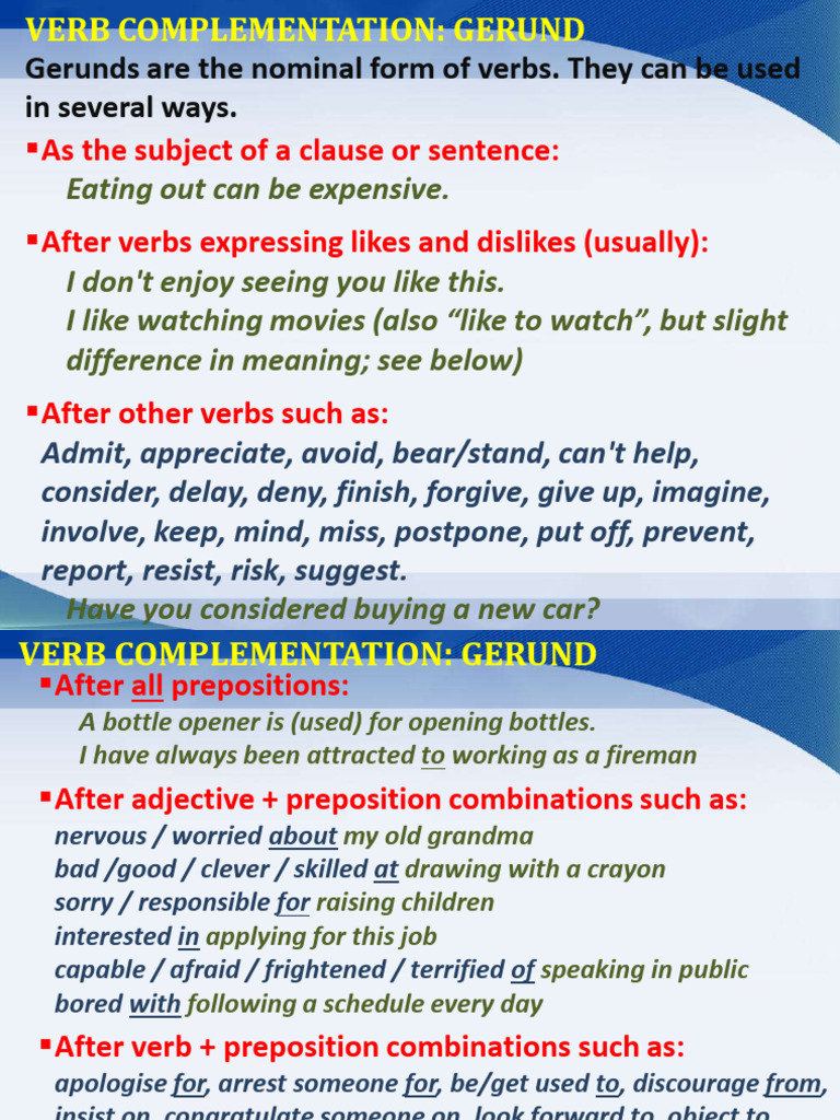 Verb Complementation KEY To EXERCISES | PDF | Verb | Semantic Units