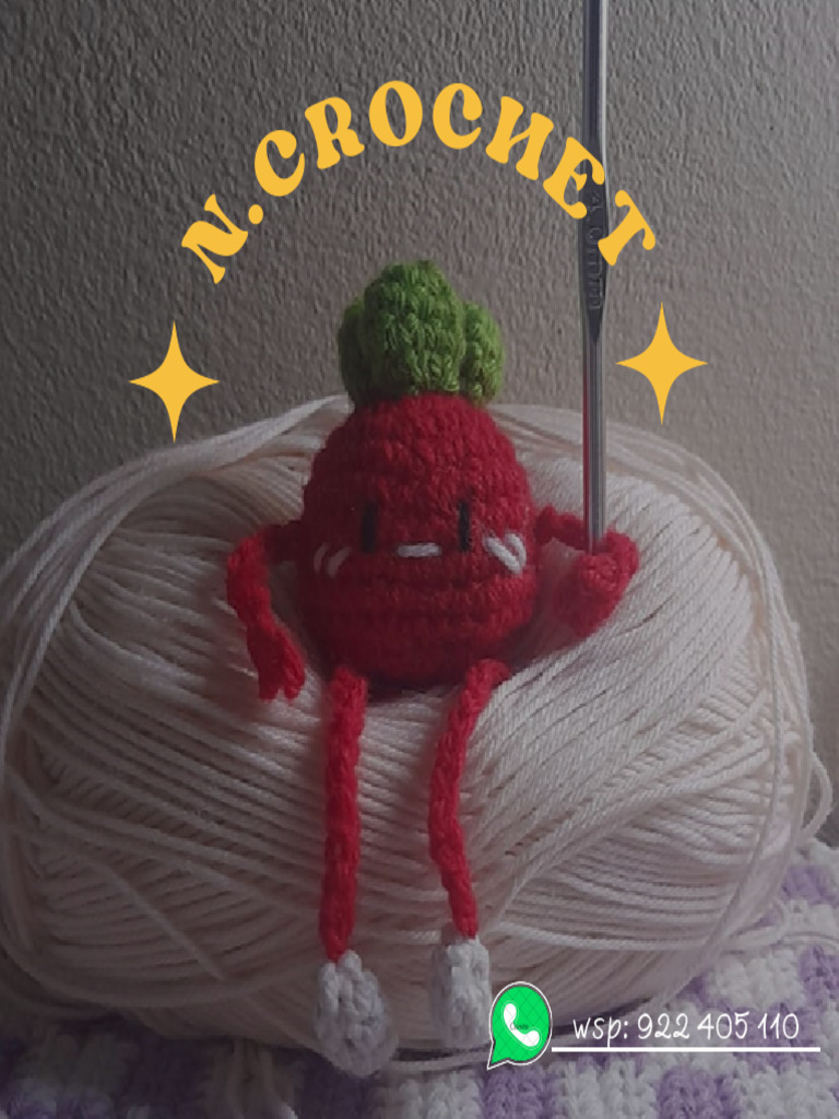 Post de Intagram Crochet Tutorial Morado Rosa | PDF